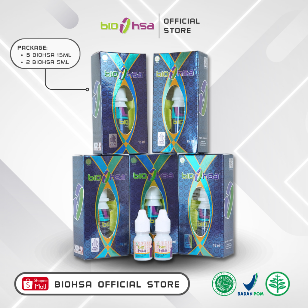 Jual BIO HSA Jamu Tetes Herbal [Paket 5 BioHSA 15ml + 2 Biohsa 5ml ...
