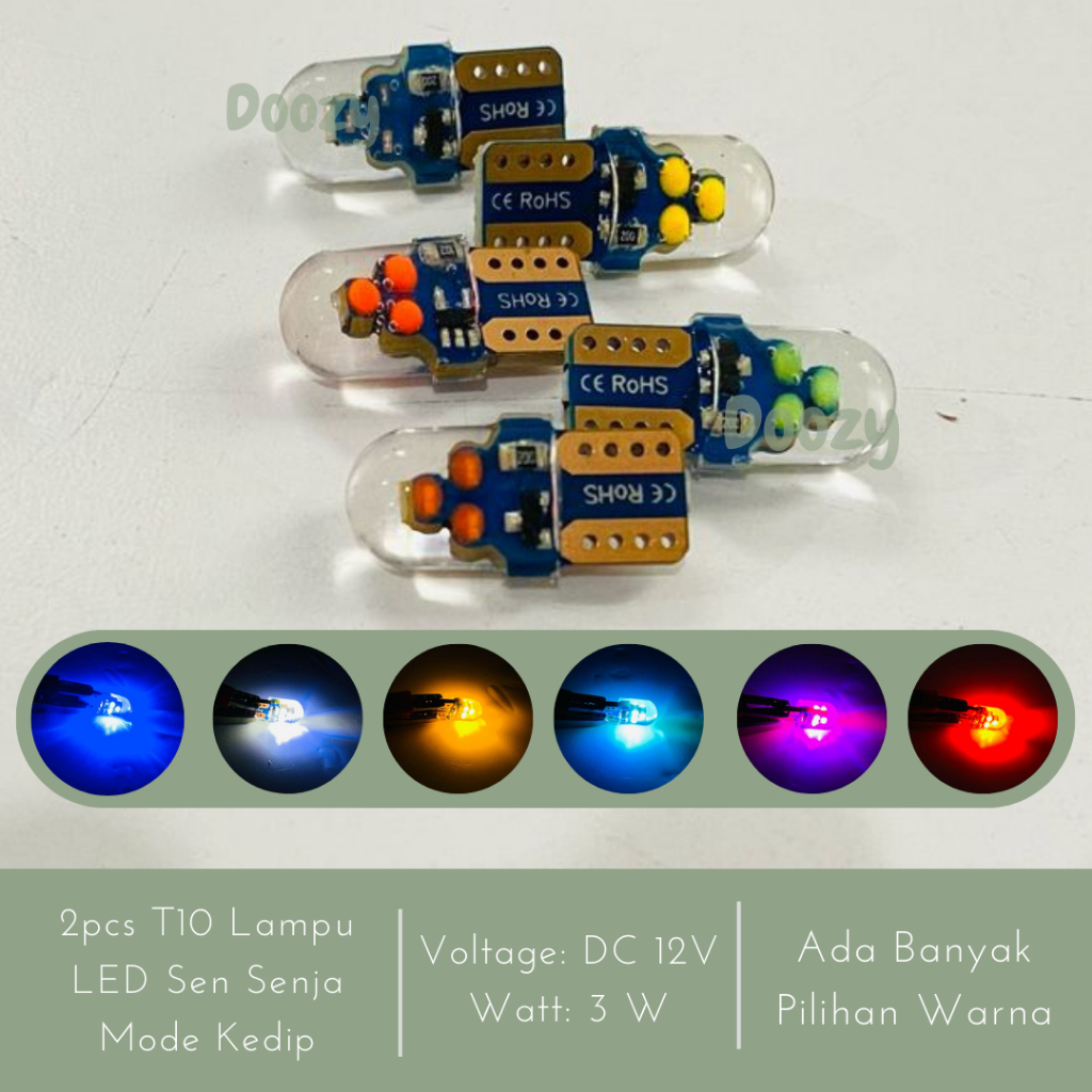 Jual 2Pcs T10 Lampu Sen Motor Dengan Mode Kedip,T10 LED Banyak Pilihan ...
