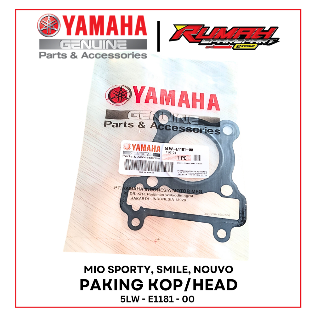 Jual PAKING KOP HEAD MIO SPORTY SMILE SOUL NOUVO ORIGINAL YAMAHA ...