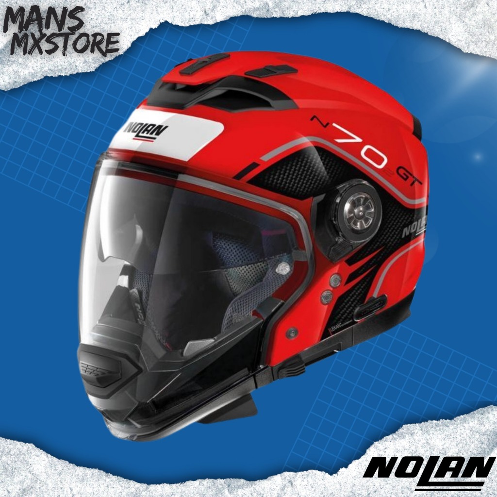 Jual HELM NOLAN N70-2 GT 054 FLYWHEEL N-COM HELMET CROSSOVER HYBRID SNI N702 | Shopee Indonesia