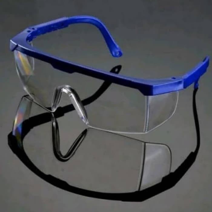 Jual 21L KACAMATA SAFETY Kacamata Safety Biru Bening Kaca Mata Las Apd Berkendara Bor Gergaji ...