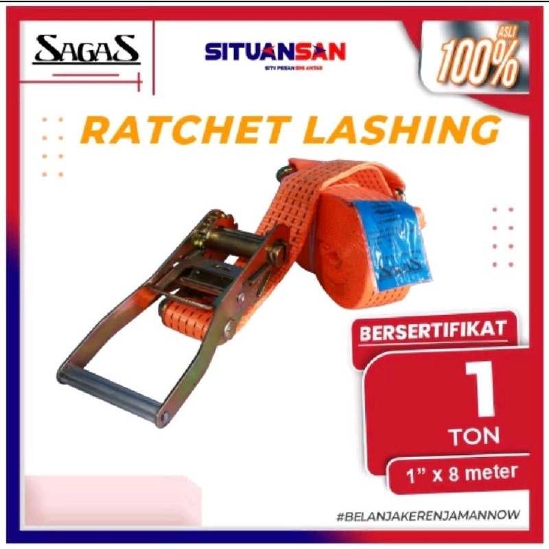 Jual Ratchet Lashing / Tali Pengikat / Trekbel / Track Belt uk 1" 1Ton ...