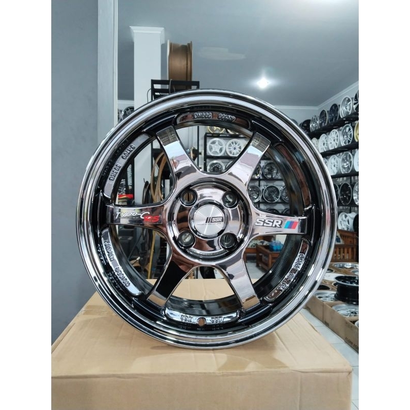 Jual velg R15 SSR Tepy C pcd 4x100 lebar 6,5 et42 velg mobil jazz,yaris ...