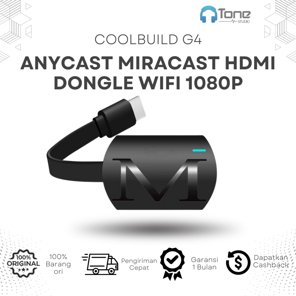 Jual Anycast Chromecast Android iPhone Streaming to TV USB Wireless ...