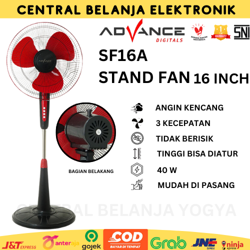 Jual KIPAS ANGIN BERDIRI 16 INCH STAND FAN 16 INCH SF16A | ADVANCE | Shopee Indonesia