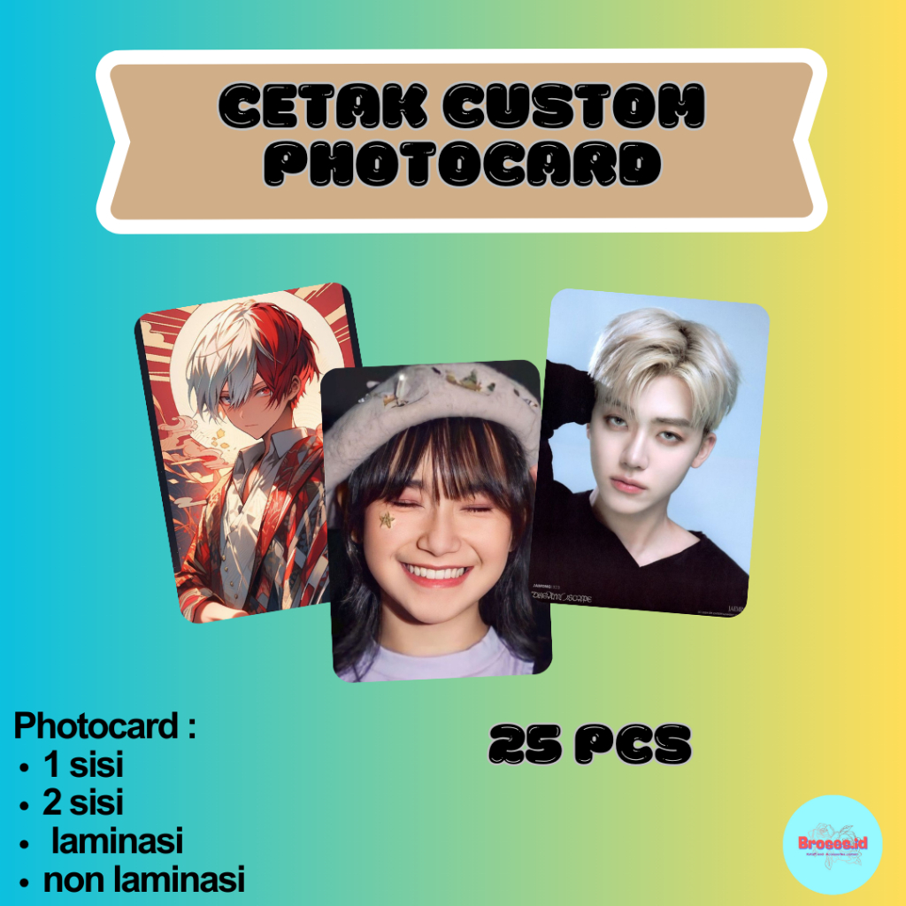Jual CETAK CUSTOM PHOTOCARD CETAK PHOTOCARD CUSTOM VER 25 LEMBAR PHOTOCARD GAMBAR SENDIRI 1 SISI ...
