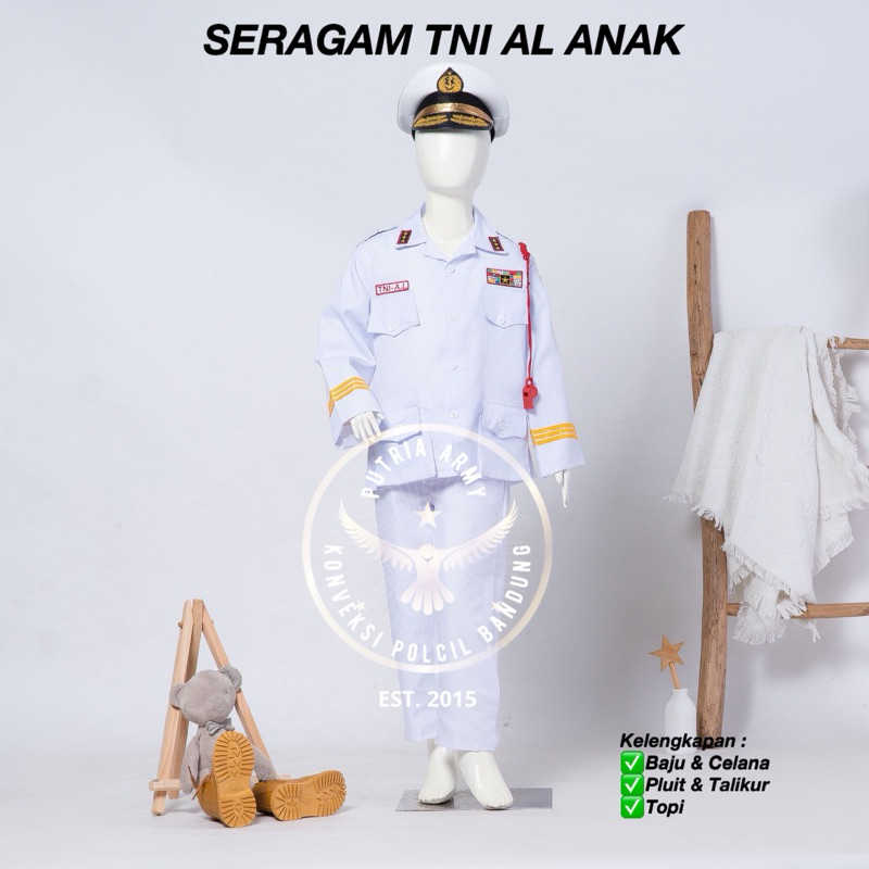 Jual Seragam Profesi TNI AL anak / Baju TNI AL cilik carnaval | Shopee ...