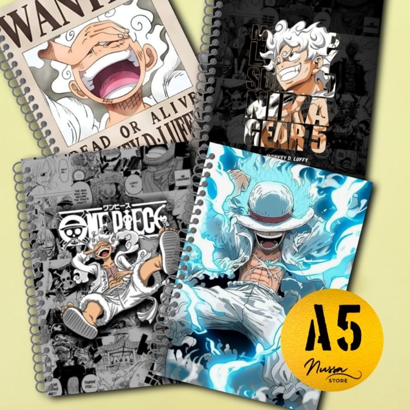Jual Pocket NoteBook Eksklusif A5 Spiral One Piece Monkey D Luffy Gear ...
