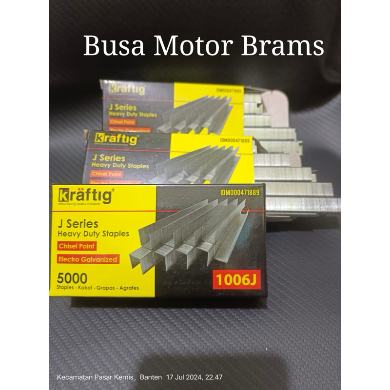 Jual isi staples tembak/angin merek kraftig uk.1006J/10J Original ...