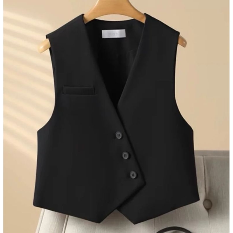 Jual chanticha vest model korea pul puring/Rompi wanita/atasan wanita | Shopee Indonesia