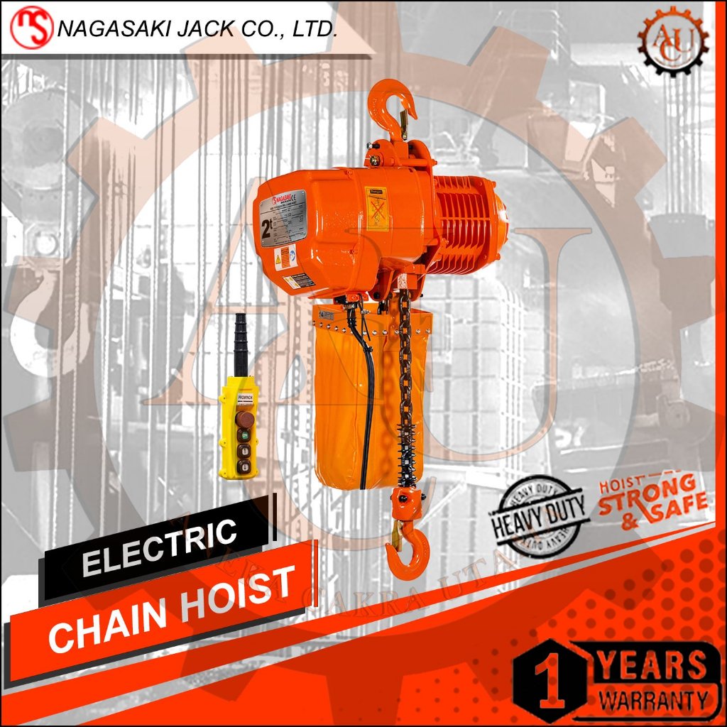 Jual Electric Chain Hoist 1 Ton x 12 Meter 380v Nagasaki Made In Japan ...