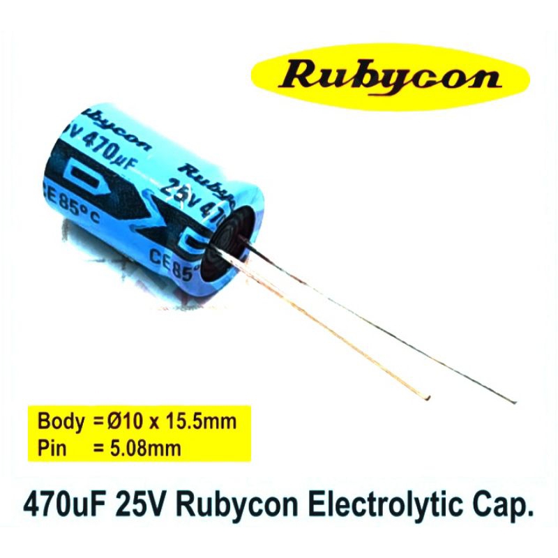 Jual Elco 470uF 25Volt Electrolytic Capacitor 470uF 25 Volt Kapasitor ...