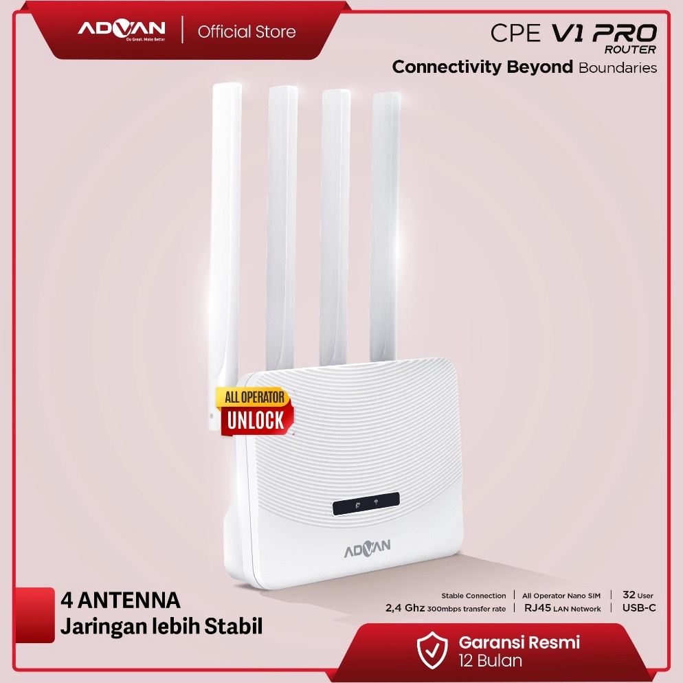 Jual ADVAN CPE V1 Pro Modem Wifi Router 4G LTE unlock all operator c ...