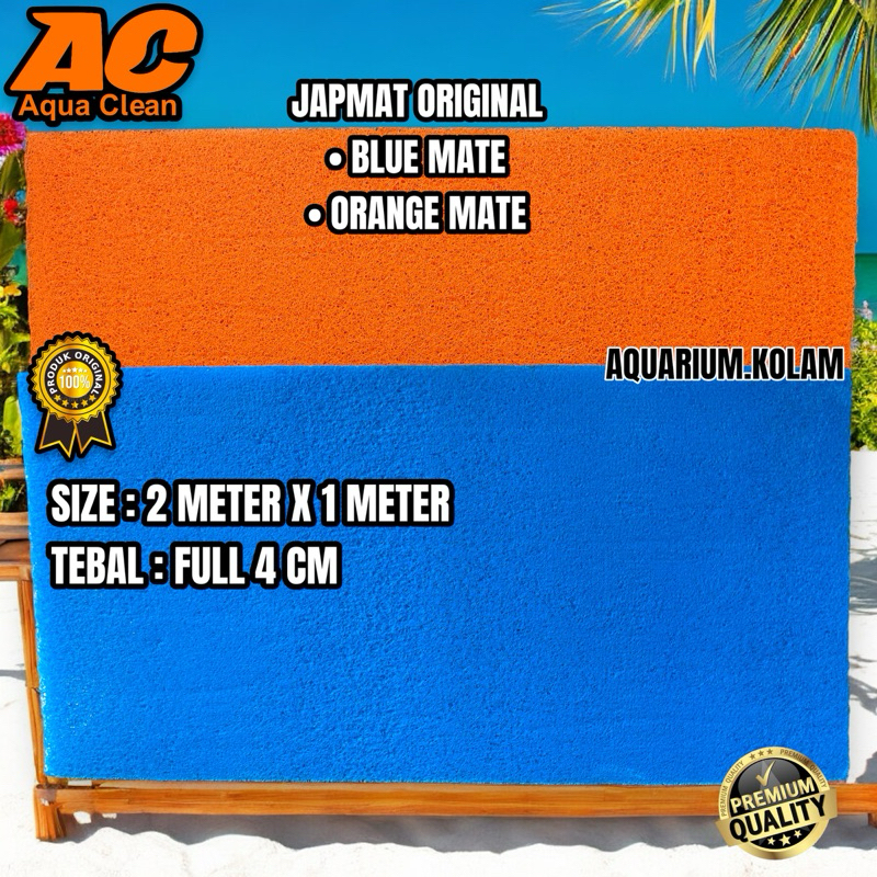 Jual JAPMATE 200x100CM BIRU ORANGE TEBAL 4CM ORIGINAL MEDIA FILTER BLUE ...