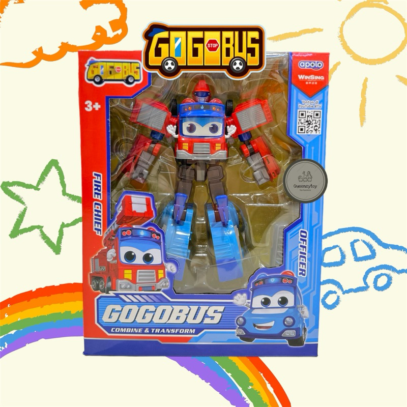 Jual GOGO BUS COMBINE AND TRANSFORM FIRE CHIEF AND OFFICER GOGOBUS ...