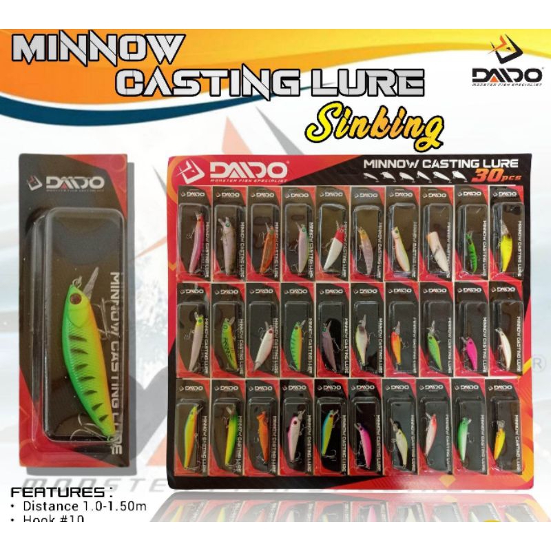 Jual Umpan pancing Daido minnow sinking floating ultralight casting | Shopee Indonesia