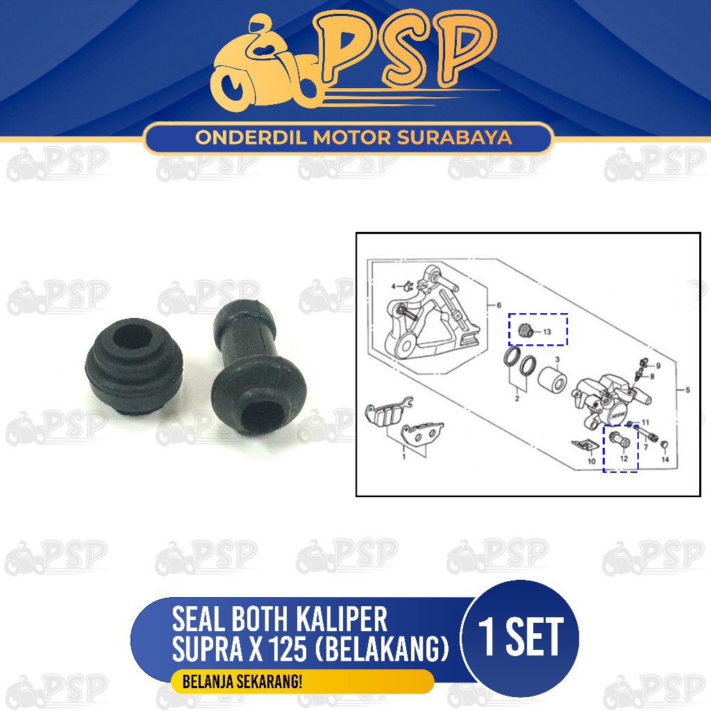 Jual Seal Both Kaliper Supra X 125 BELAKANG (Harga Set Isi 2) - Karet Boot Bot But Caliper Usus ...