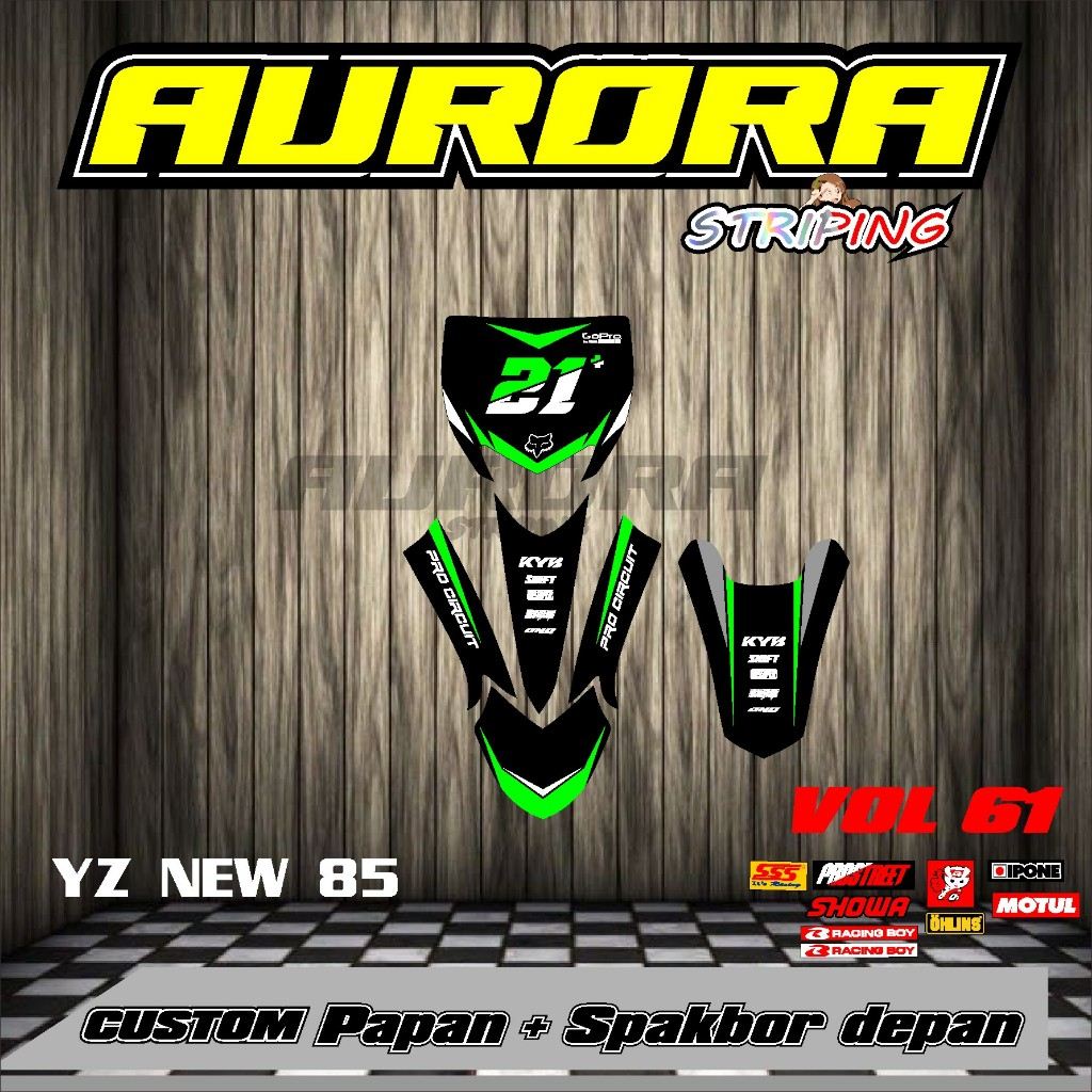 Jual (COD) Sticker terbaru decal PAPAN NOMOR START SPAKBOR DEPAN YZ NEW ...