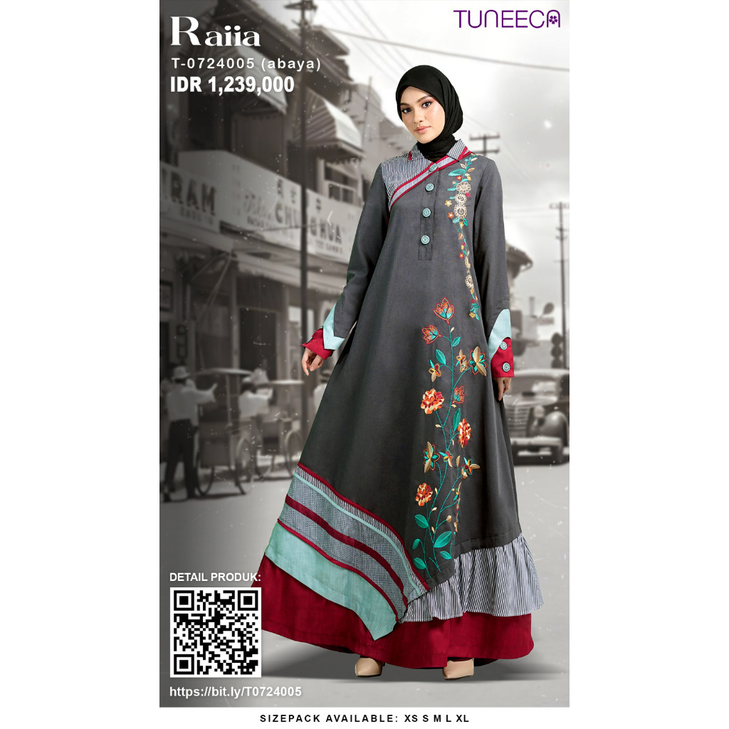 Jual Gamis TUNEECA Abaya Raiia T-0724005 edisi LENTERA ERA Original ...