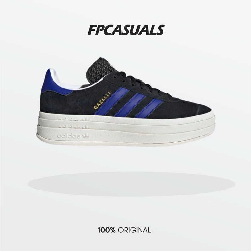 Jual Adidas GAZELLE BOLD Core Black Blue Gold Metallic BNIB ORIGINAL ...