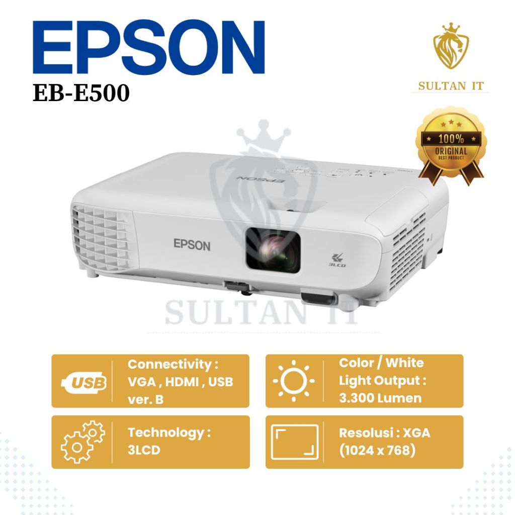 Jual PROYEKTOR EPSON EB E500 / EB E600 / PROJECTOR EB-E500 EB-E600 ...