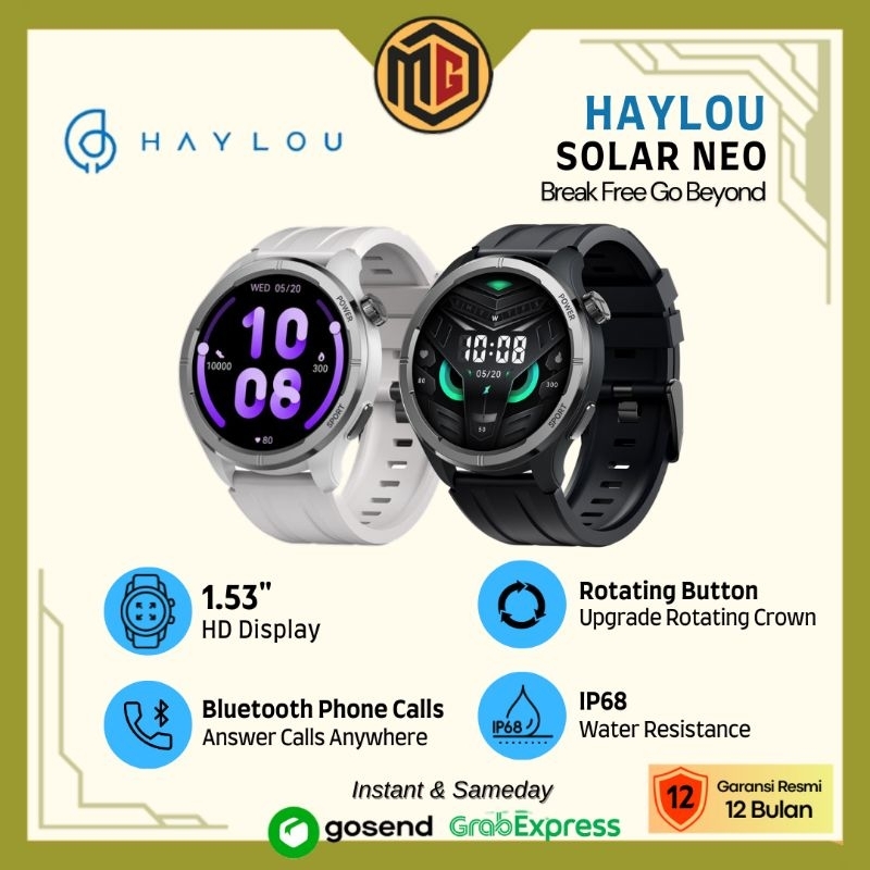 Jual Haylou SOLAR NEO Smartwatch 1.53" HD Display Bluetooth Call Smart ...