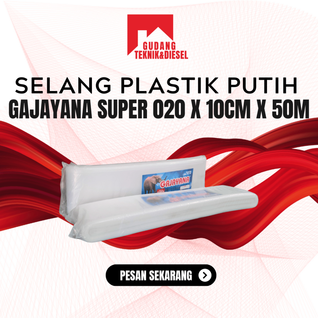 Jual Selang Plastik Putih Gajayana Super 020 x 10CM x 50M | Shopee ...