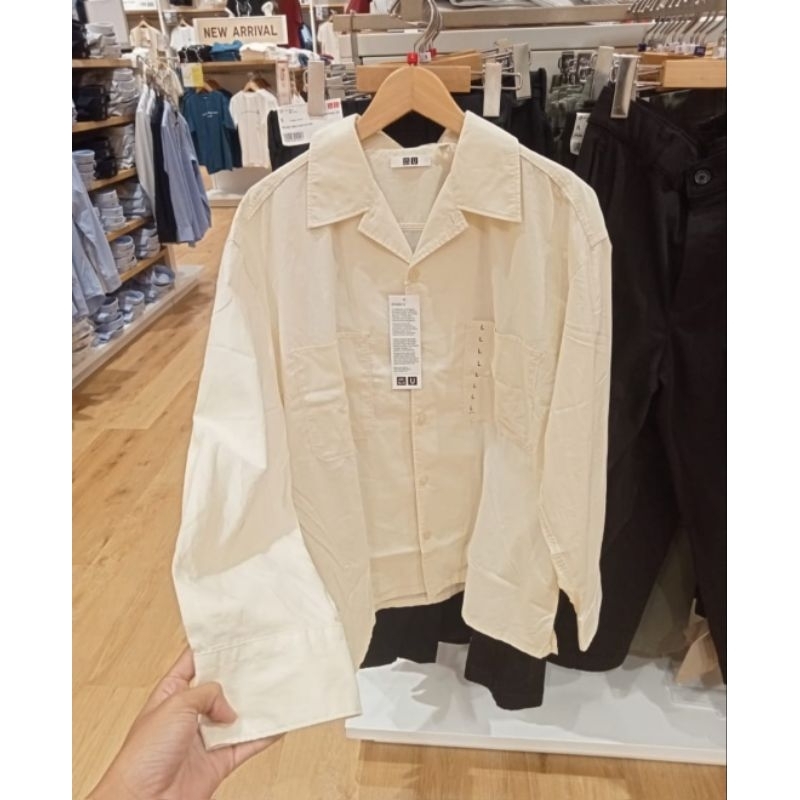 Jual Uniqlo Kemeja Cowok Kerah Terbuka Lengan Panjang Sale | Shopee ...