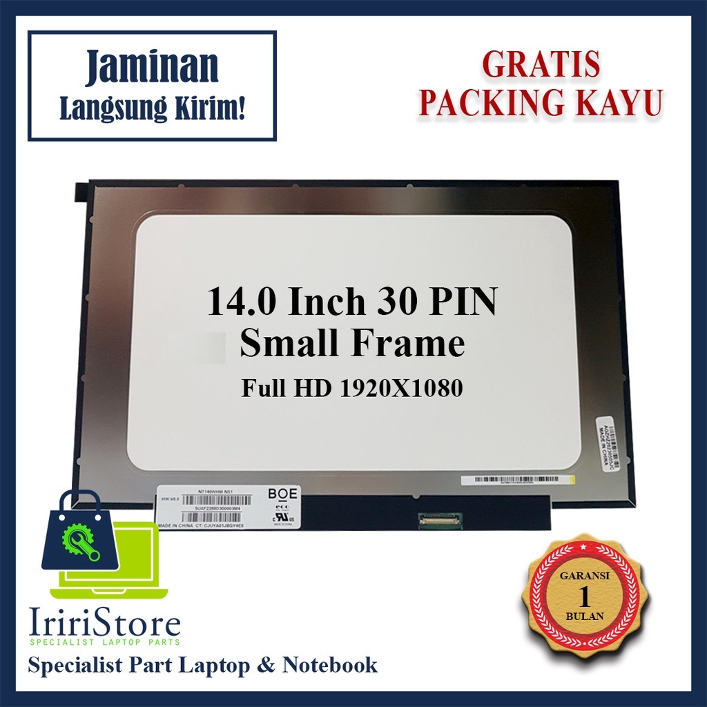 Jual LED LCD LENOVO THINKPAD T440P 14 INCH 30 PIN FULL HD IPS | Shopee ...