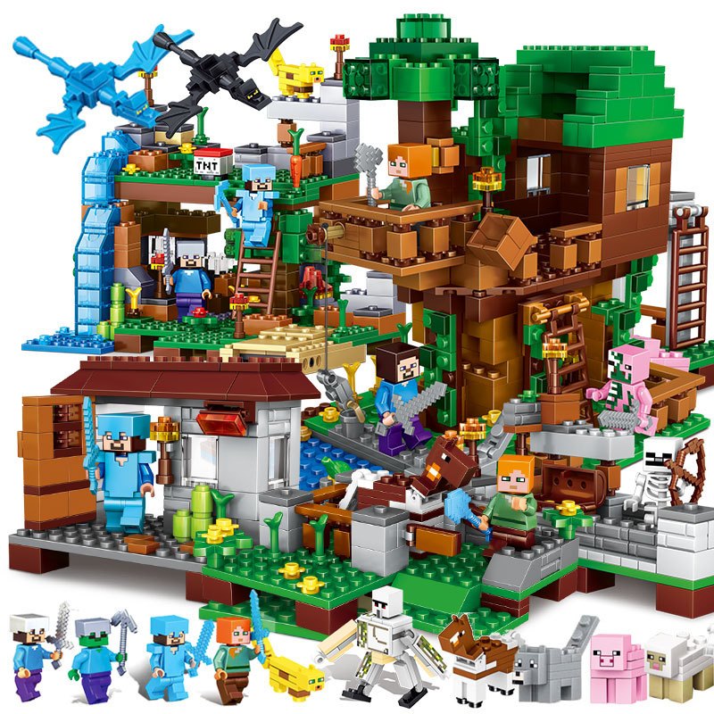 Jual Block - My world Mainan Balok Bangunsusun Model Bentuk Rumah Pohon ...