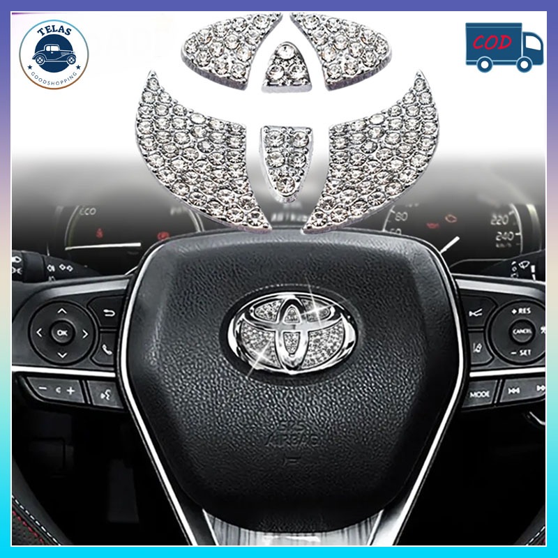 Jual Stiker Emblem Logo Stir Mobil Bling Car Steering Wheel Diamond ...