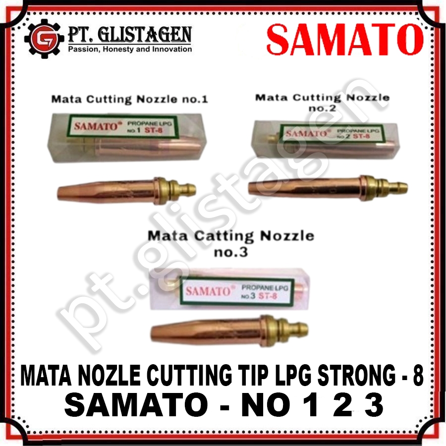 Jual SAMATO Mata Nozzle Cutting Tip LPG Blender Potong Strong 8 No 1 2 ...