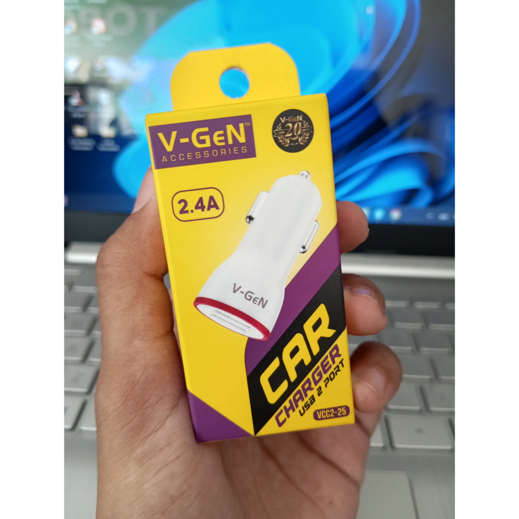 Jual Kepala Charger Mobil V-GEN VCC2-25 Adaptor Car Charger LED Dual ...