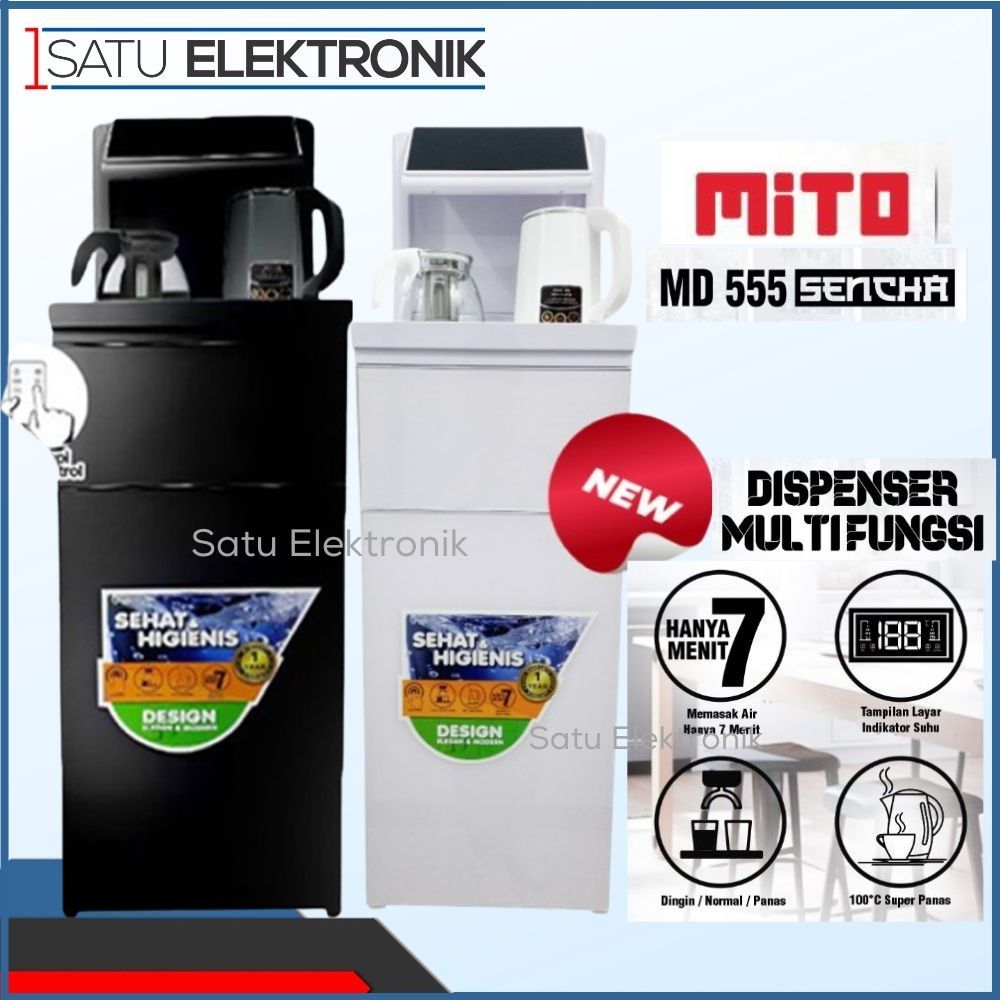 Jual MITO MD555 Dispenser Galon Bawah Multifungsi Smart Sencha Putih FREE Kettle | Shopee Indonesia