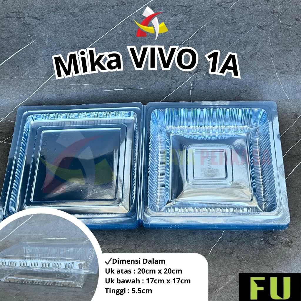 Jual Mika VIVO 1A / Mika Kue Besar Bening 1A Jumbo / Mika Tebal @50pcs ...