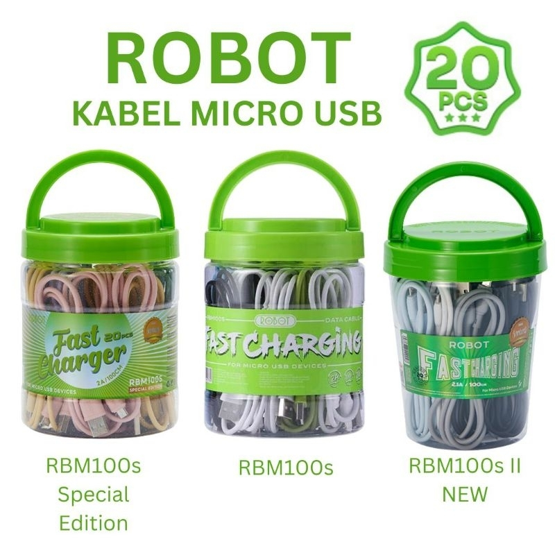 Jual 1TOPLES 20PCS ROBOT RBM100 RBM100S RBC100S MICRO DAN TYPE-C [SR] | Shopee Indonesia