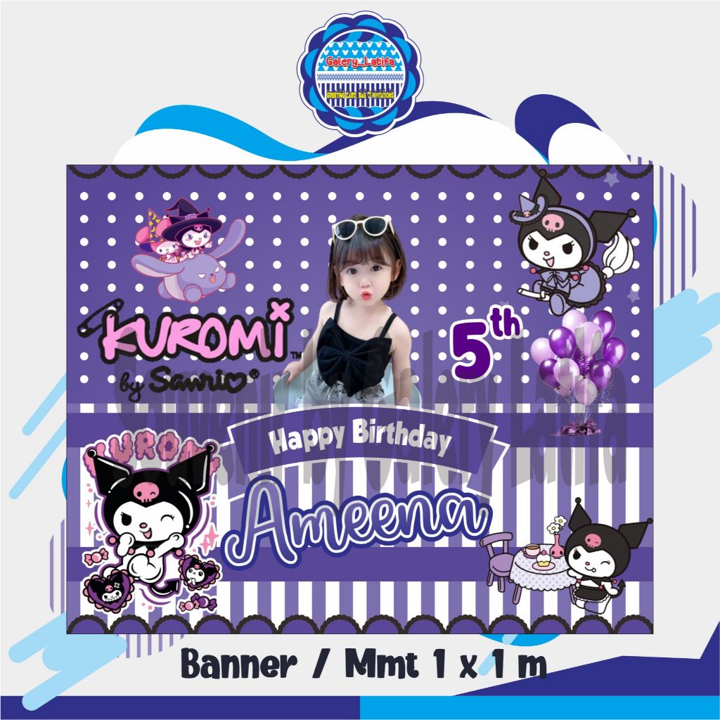 Jual BANNER / BACKGROUND KUROMI MURAH UKURAN 1 X 1 METER | Shopee Indonesia