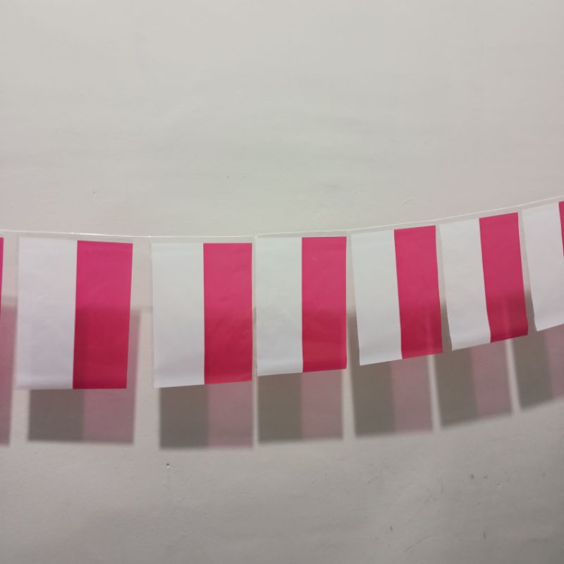Jual Bendera plastik + tali MERAH PUTIH 5 Meter hari kemerdekaan 17 ...