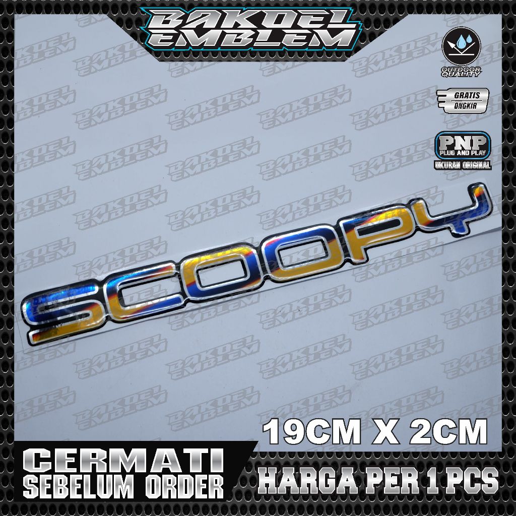 Jual Emblem timbul Scoopy New / Emblem Scoopy Prestige / Emblem Scoopy ...