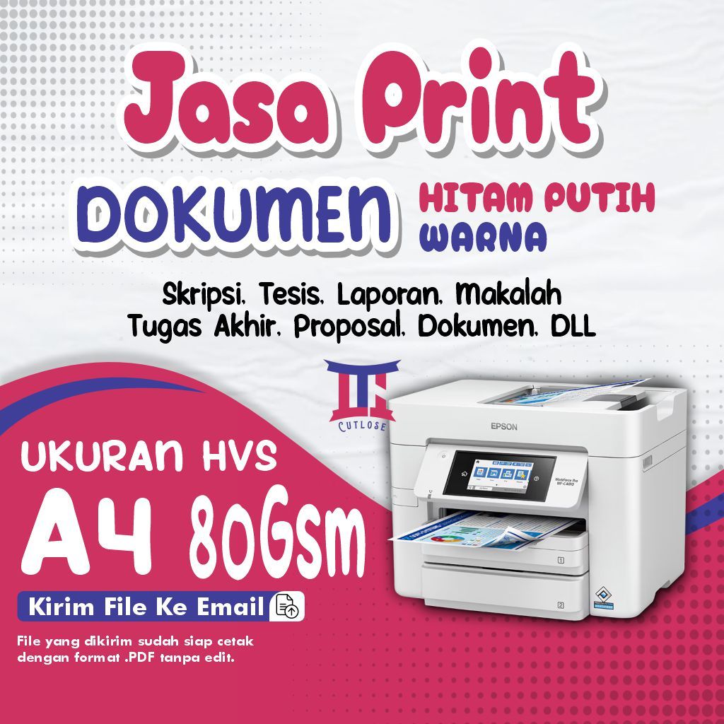 Jual Print Dokumen Warna Jasa Cetak Print Hitam Putih A4 80gsm Skripsi ...