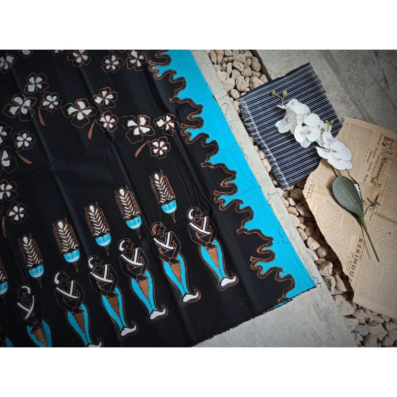 Jual Kain Batik Premium Bahan Katun Motif Wayang Tengul V5 Khas ...