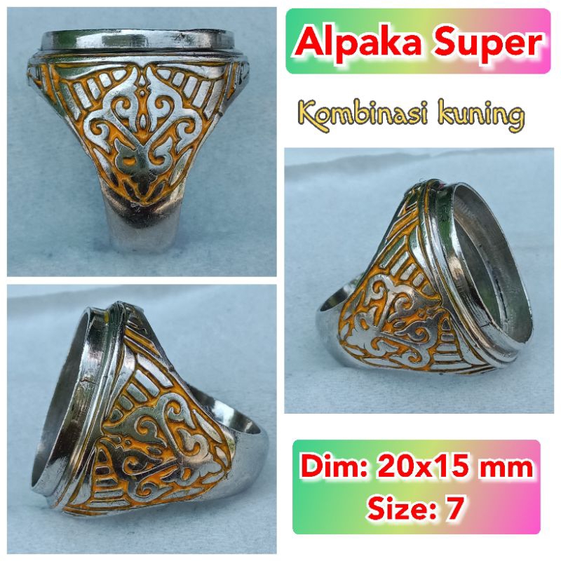 Jual Emban batu akik dan permata alpaka super triple colour atc.57 ...