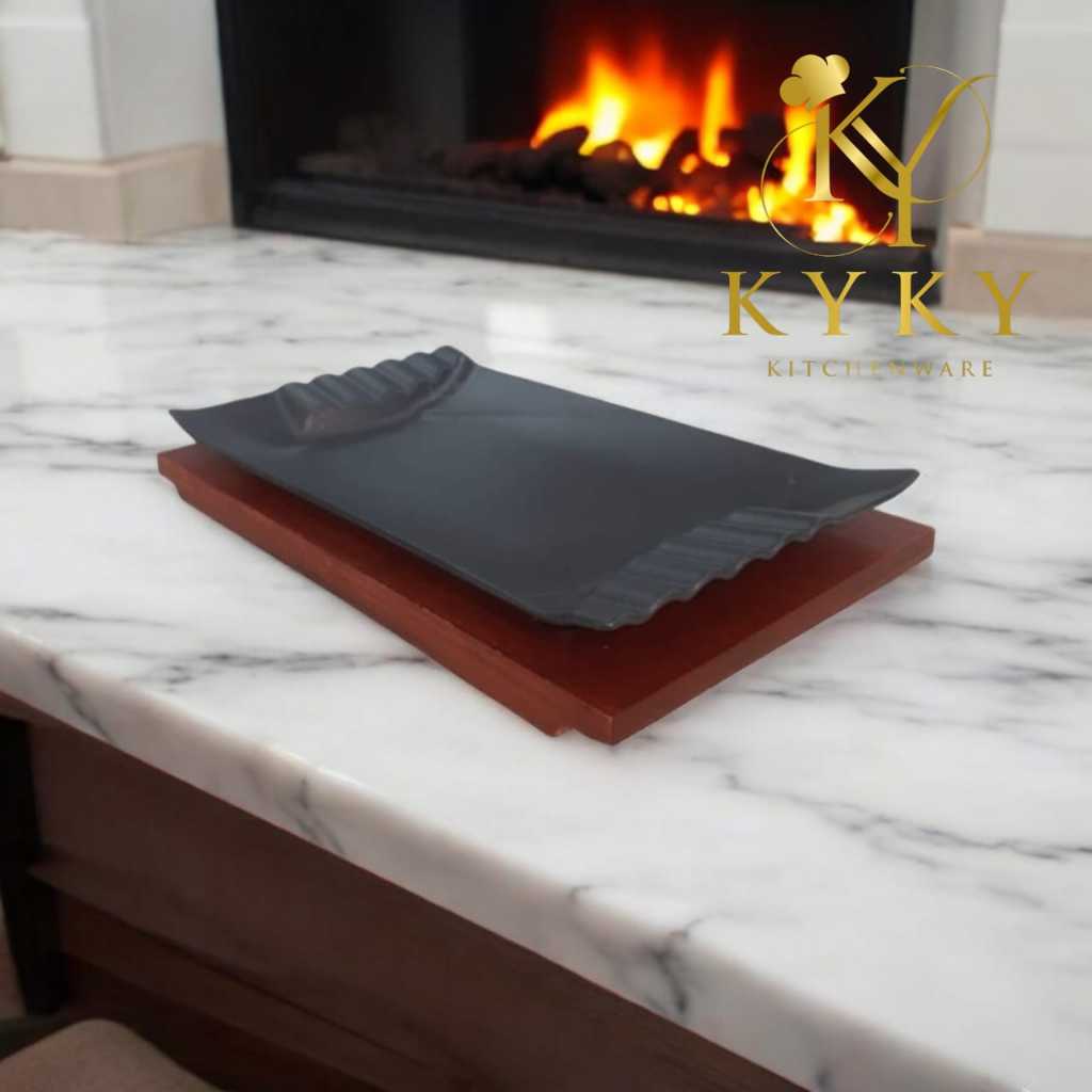 Jual Recta Square Hotplate Piring Saji Steak Sate BBQ Grill Persegi ...