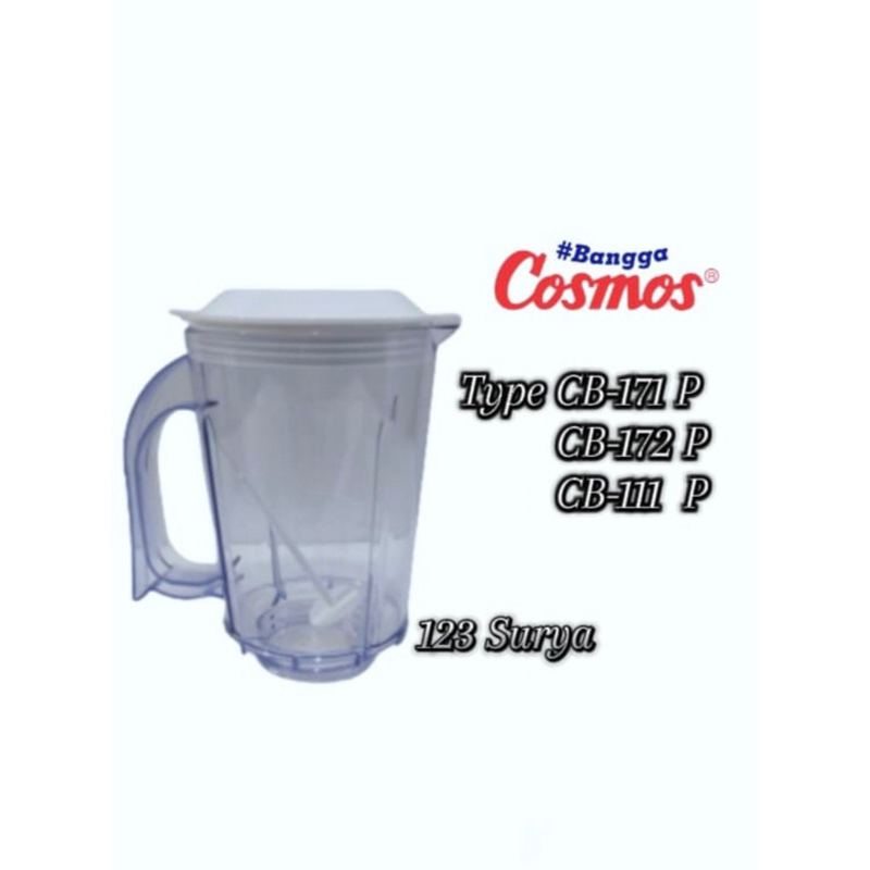 Jual Gelas Blender Cosmos Goblet Plastik 1L Cb 171P,172P,171G,172G dan ...