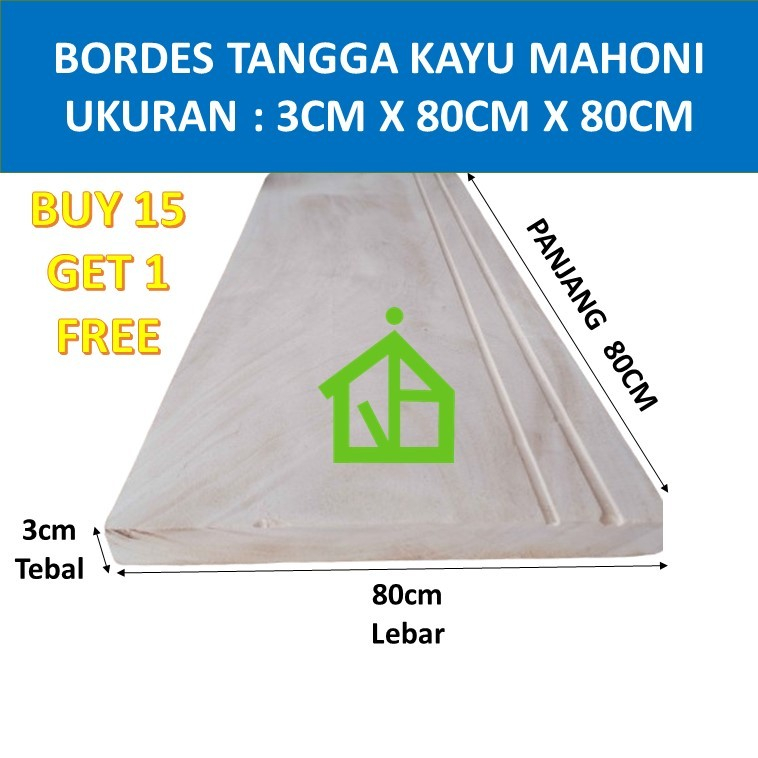 Jual Bordes Tangga Motif Kayu Mahoni Rumah Tingkat Tebal 3cm Lebar 80cm ...