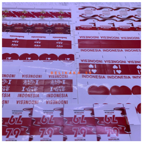 Jual (1 LEMBAR ISI 30 DAN 32 PCS) STICKER PIPI MERAH PUTIH KEMERDEKAAN ...
