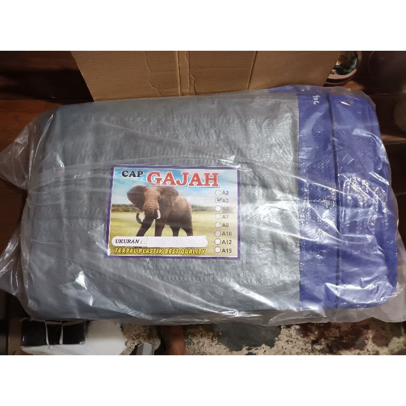 Jual Terpal cap Gajah A-3 ukuran 2x3 3x4 4x6 warna biru silver | Shopee ...