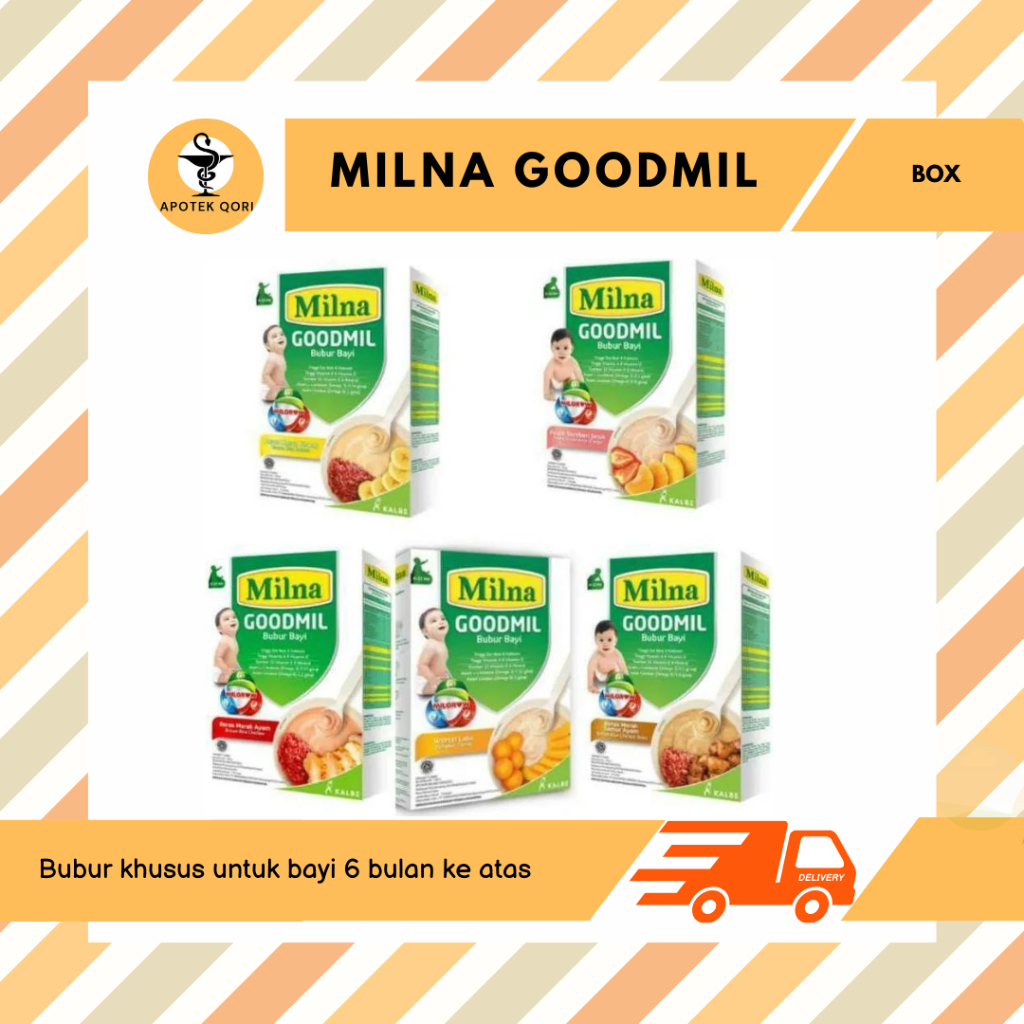 Jual MILNA GOODMIL BUBUR BAYI KHUSUS ALERGI SUSU SAPI 6+ 8+ BULAN/BUBUR ...
