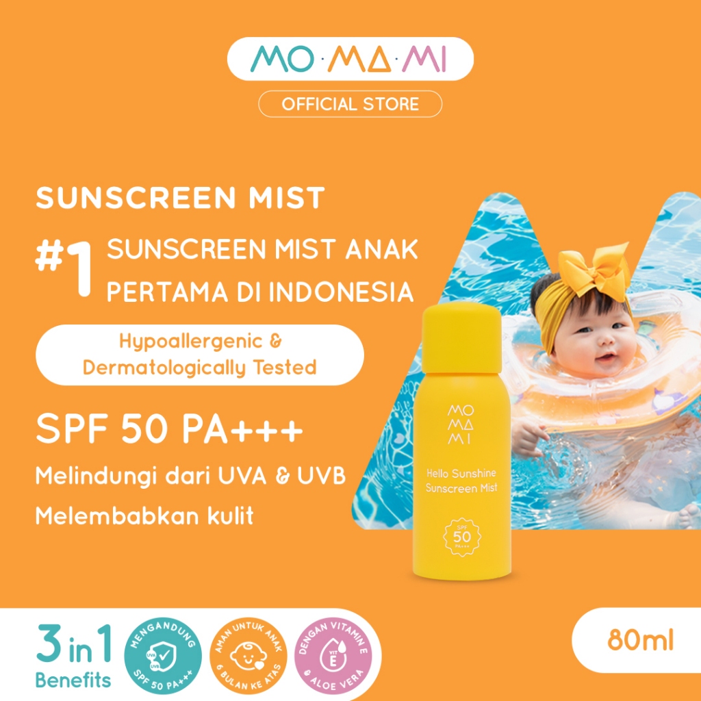 Jual Momami Hello Sunshine Sunscreen Mist 80ml - Spray Untuk Bayi dan ...