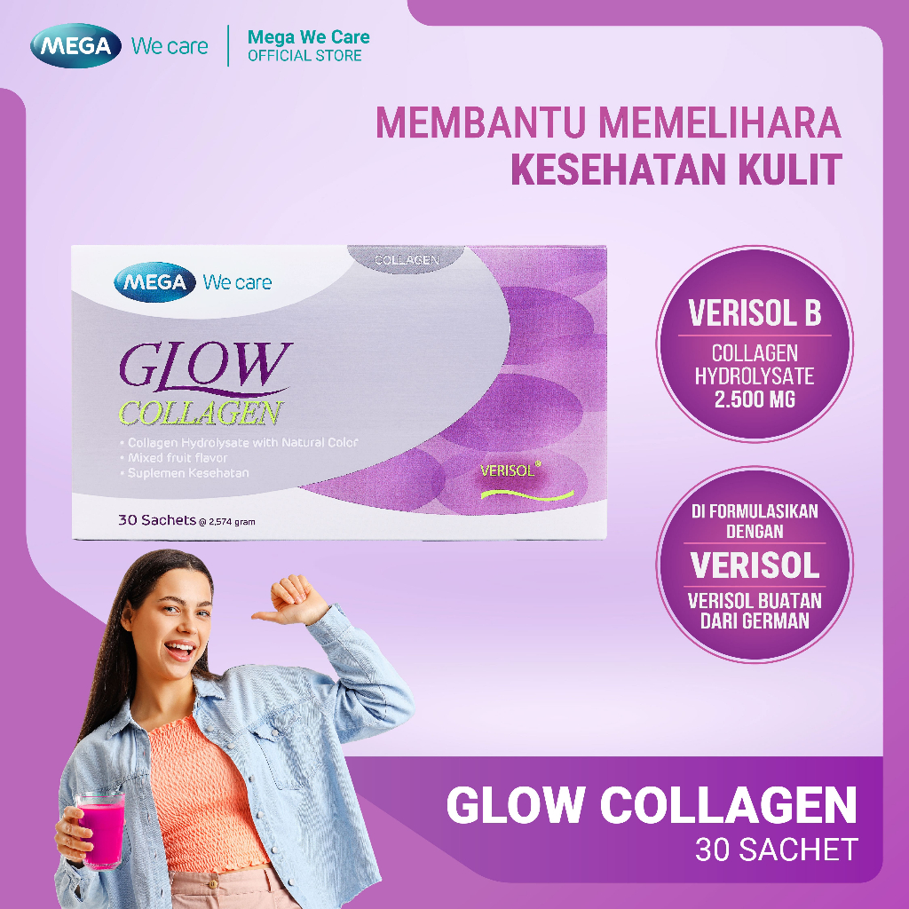 Jual Mega We Care Glow Collagen / Minuman Collagen / Memelihara ...